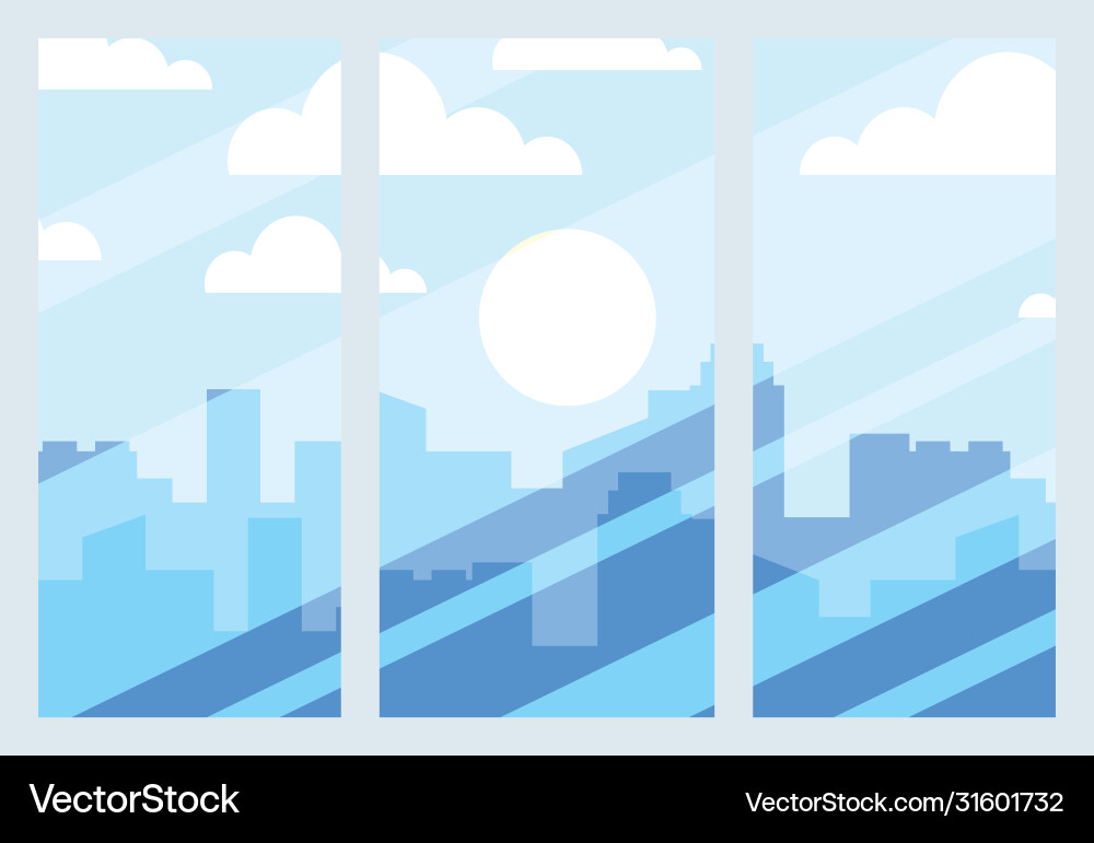 Window with view city buildings design Royalty Free Vector