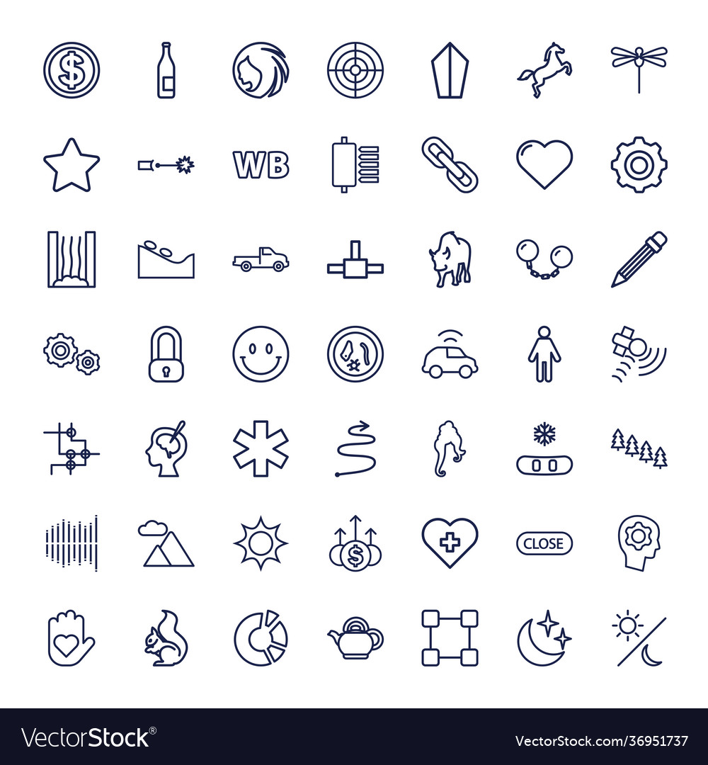49 abstract icons Royalty Free Vector Image - VectorStock