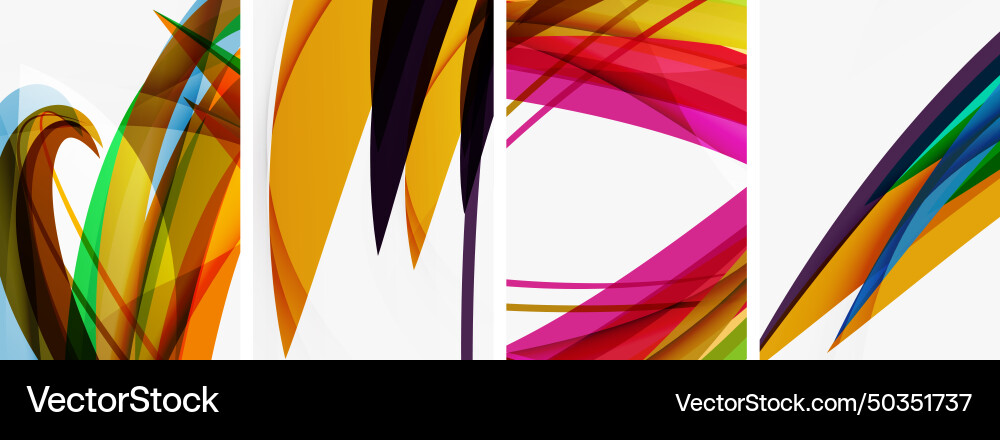 Abstract colorful wave posters for wallpaper Vector Image