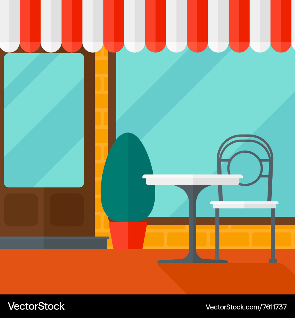 Background of street cafe Royalty Free Vector Image