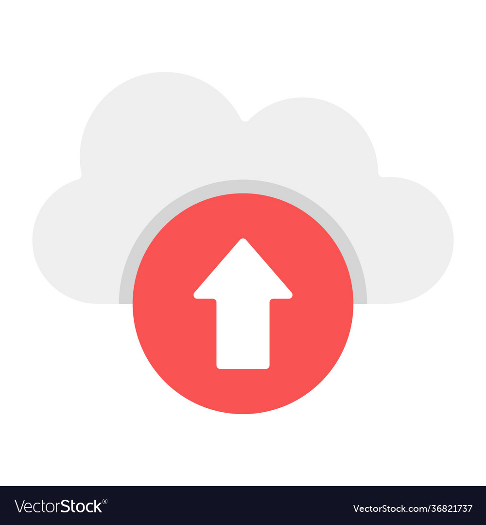 Cloud uploading Royalty Free Vector Image - VectorStock