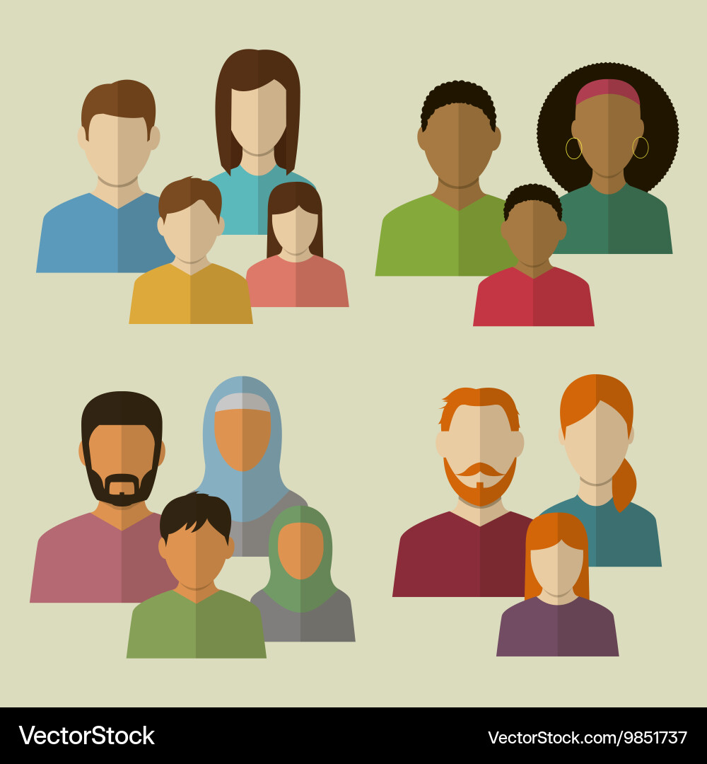 Family icons set Royalty Free Vector Image - VectorStock