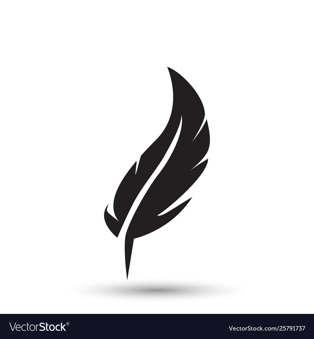 Feather icon isolated on white background Vector Image