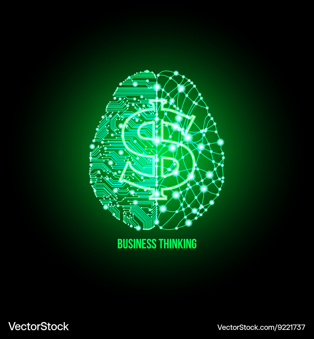 Financial and business thinking concept Royalty Free Vector