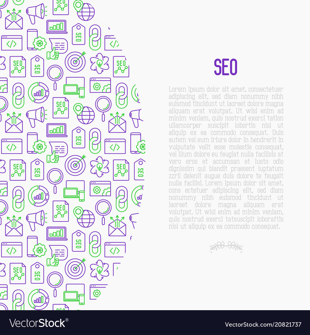 Seo and development concept Royalty Free Vector Image