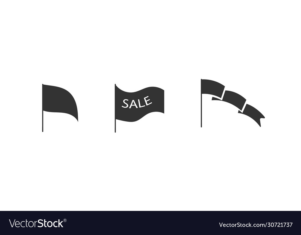 Set gray flags Royalty Free Vector Image - VectorStock