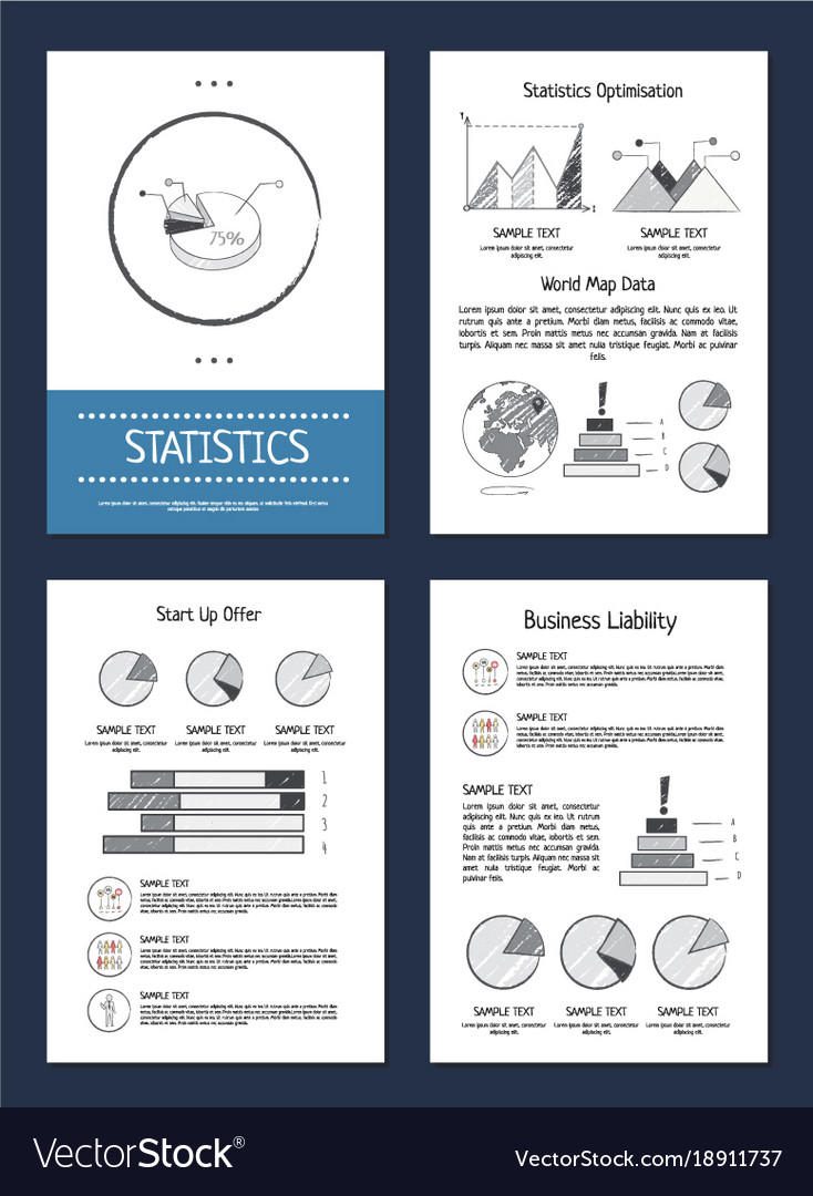 Statistics representation Royalty Free Vector Image