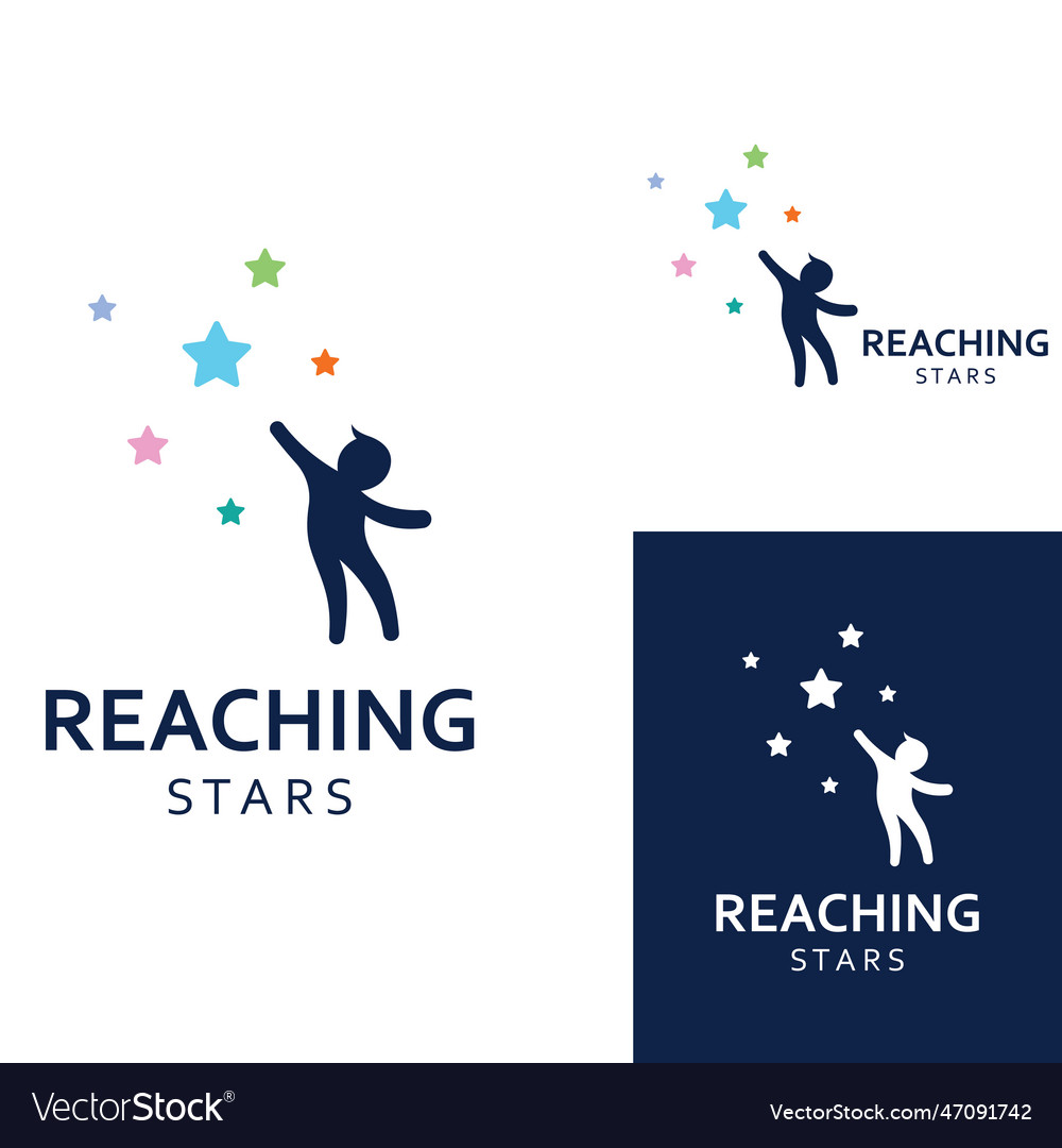 A logo to reach the stars or logo to reach Vector Image