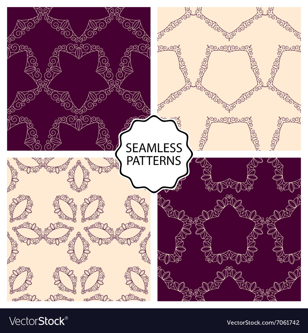 A set seamless patterns Royalty Free Vector Image