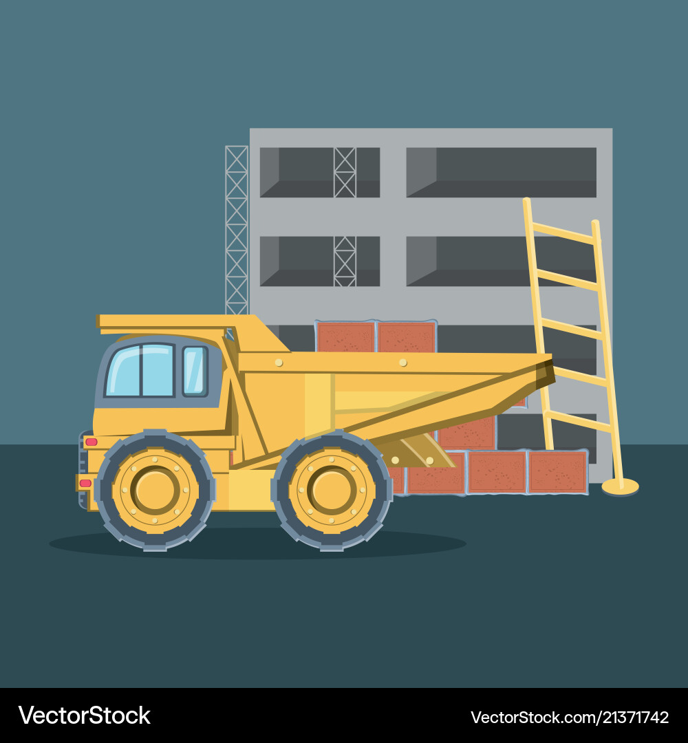 Construction trucks design Royalty Free Vector Image