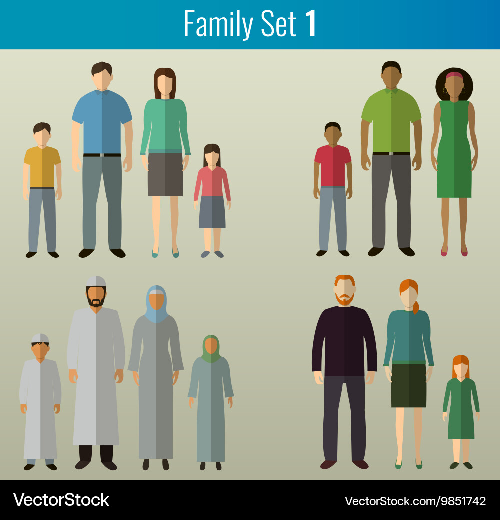Family icons set Royalty Free Vector Image - VectorStock