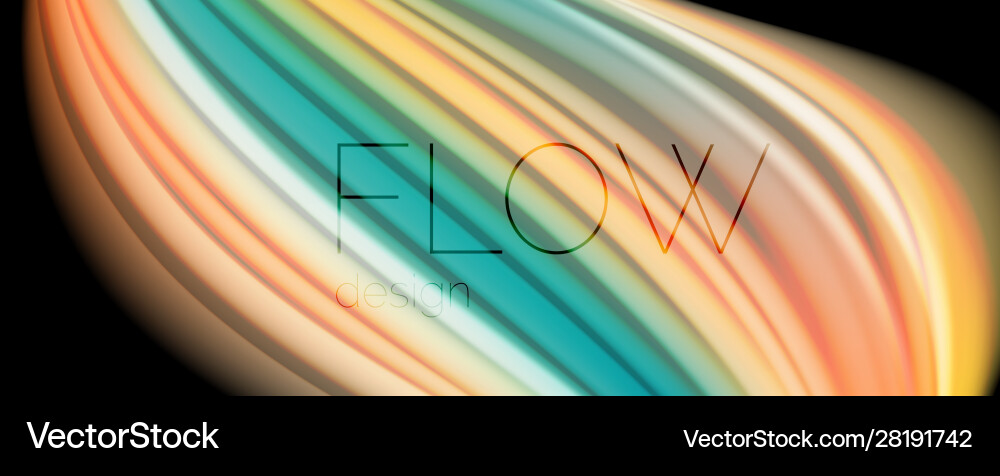 Flowing liquid colors - modern colorful flow Vector Image