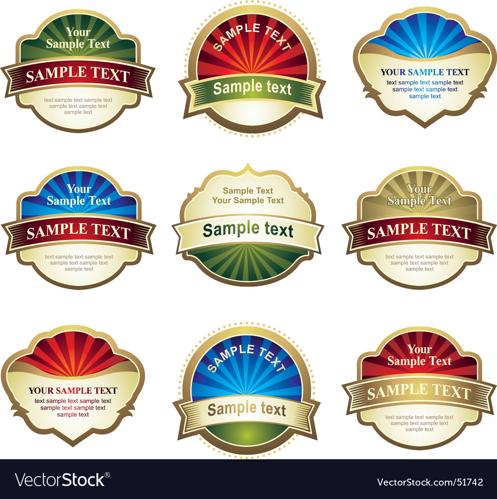 Label set Royalty Free Vector Image - VectorStock
