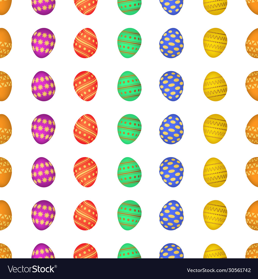 Seamless pattern with colorful easter eggs Vector Image
