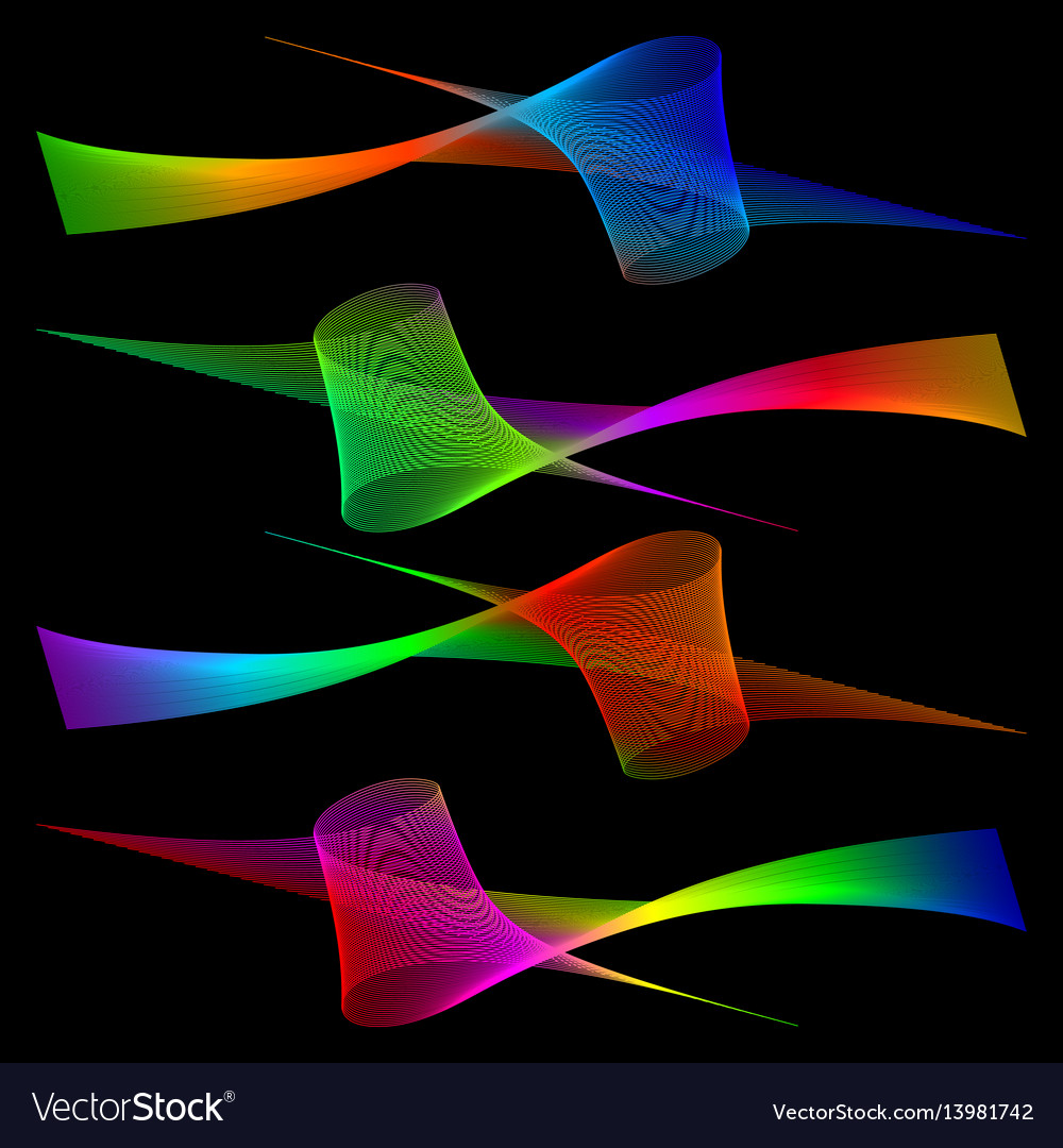 Set of abstract lines Royalty Free Vector Image