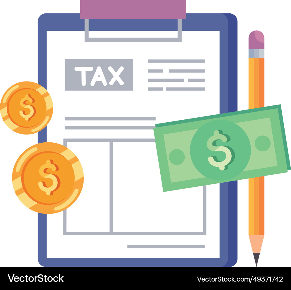Tax declaration preparation Royalty Free Vector Image