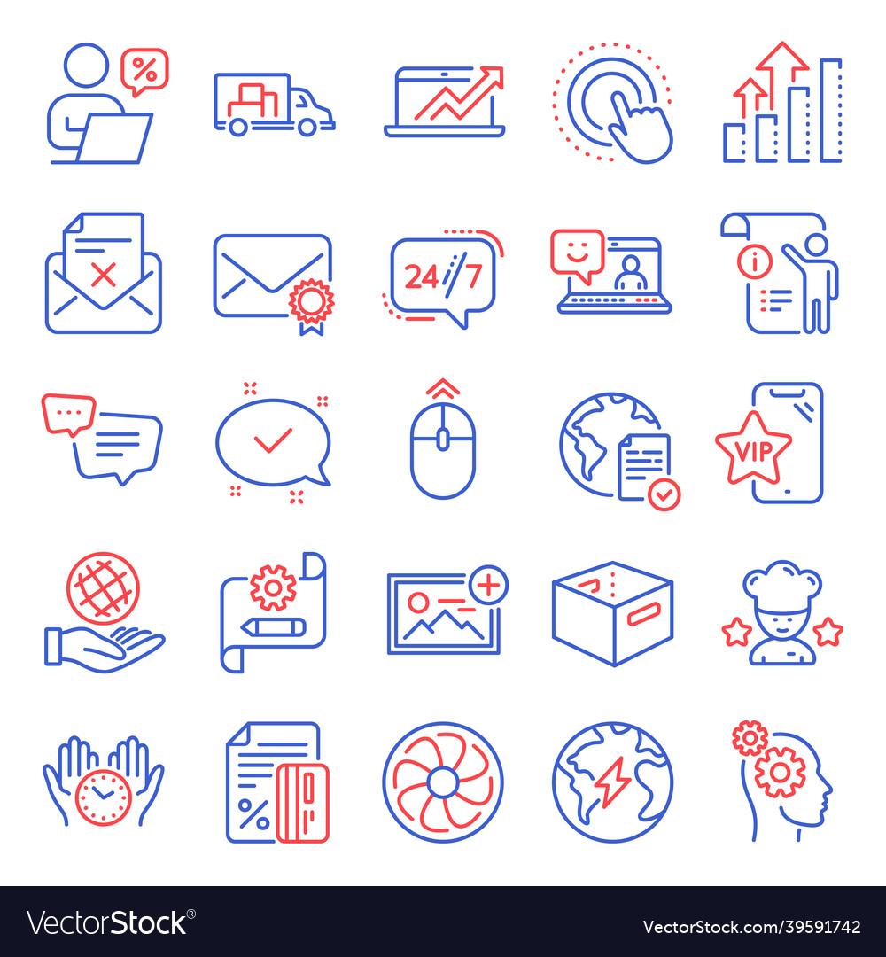 Technology icons set included icon as cogwheel Vector Image
