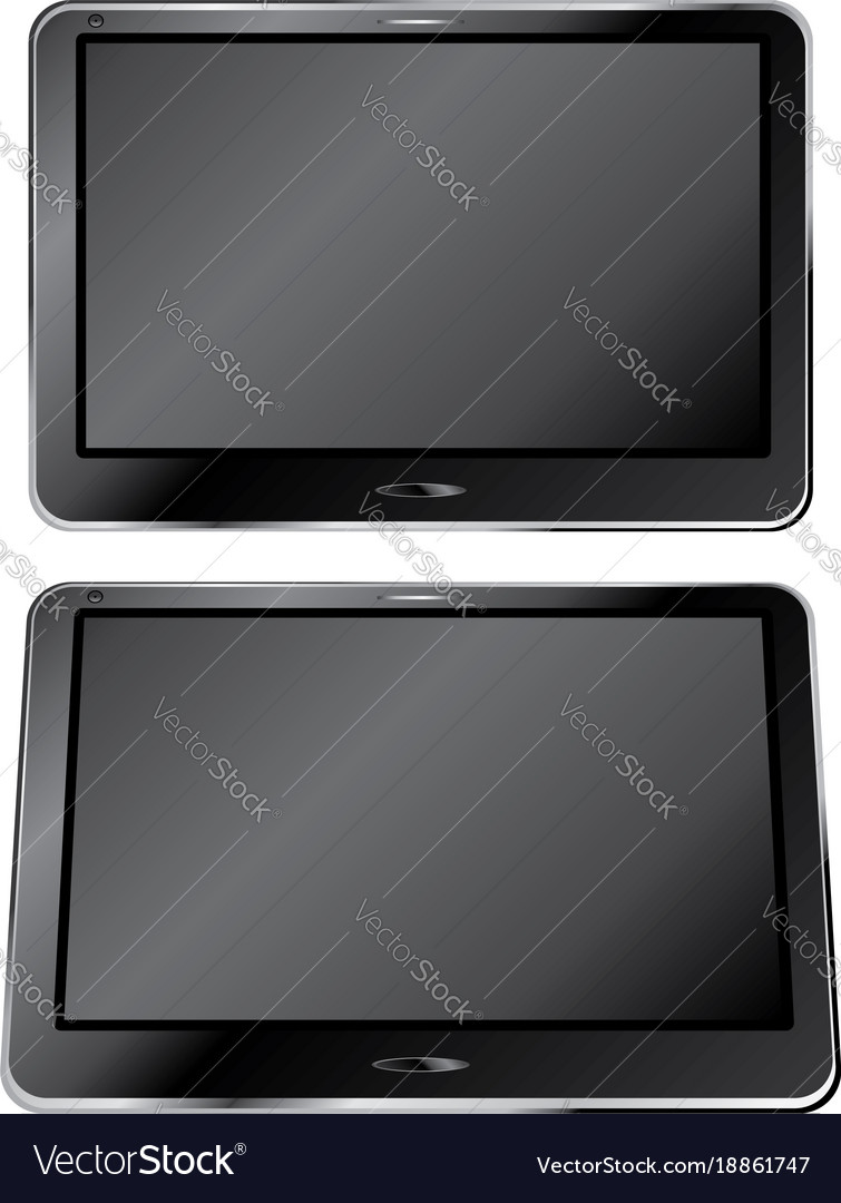 Black digital tablet Royalty Free Vector Image