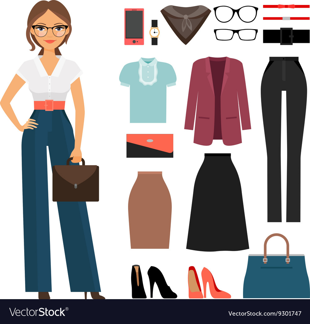Business woman clothing Royalty Free Vector Image
