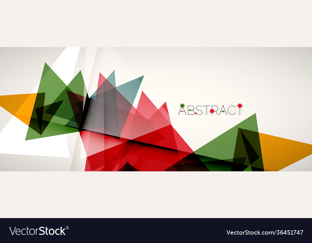 Geometric abstract background color triangle Vector Image
