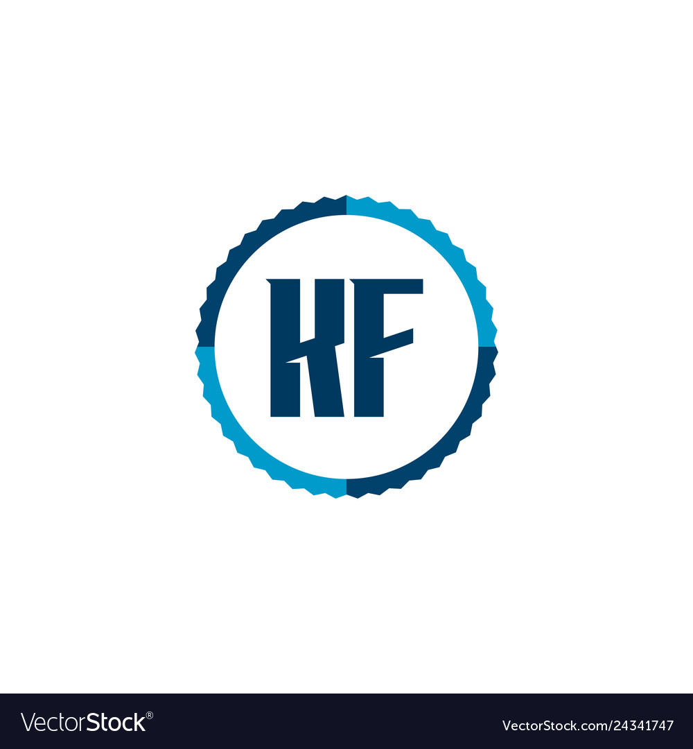 Initial letter logo kf template design Royalty Free Vector