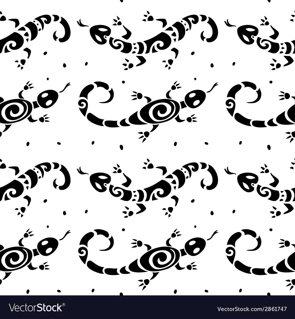 Lizards seamless pattern Royalty Free Vector Image