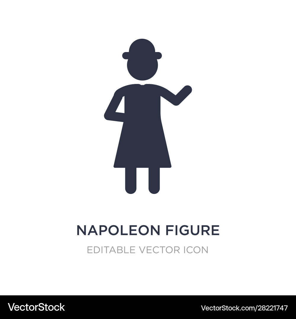 Napoleon figure icon on white background simple Vector Image