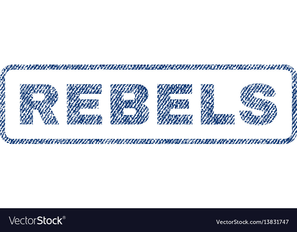Rebels textile stamp Royalty Free Vector Image