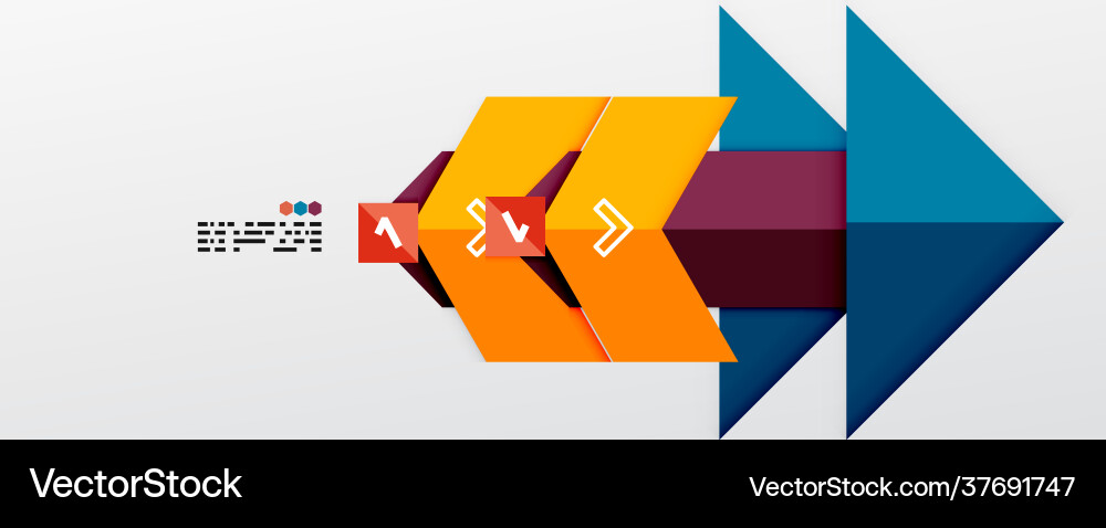 Shiny color triangles and geometric shapes Vector Image