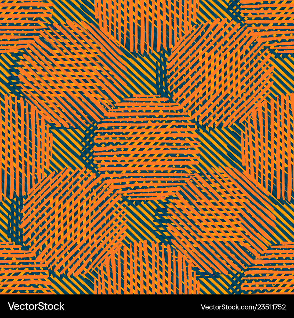 Abstract ikat and boho style handcraft fabric Vector Image