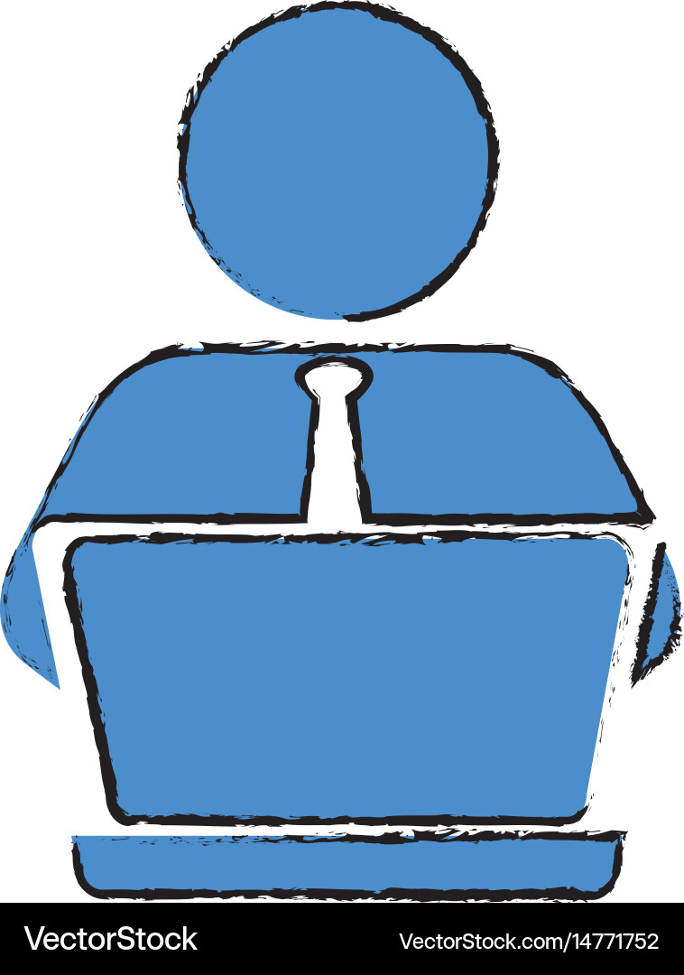 Businessman executive profile Royalty Free Vector Image