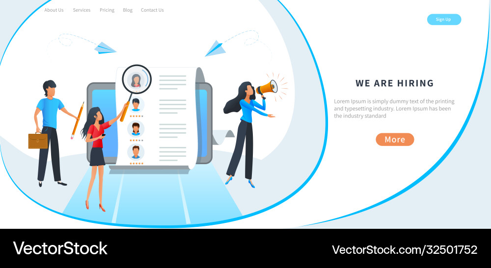 Concept human resources online recruitment job Vector Image