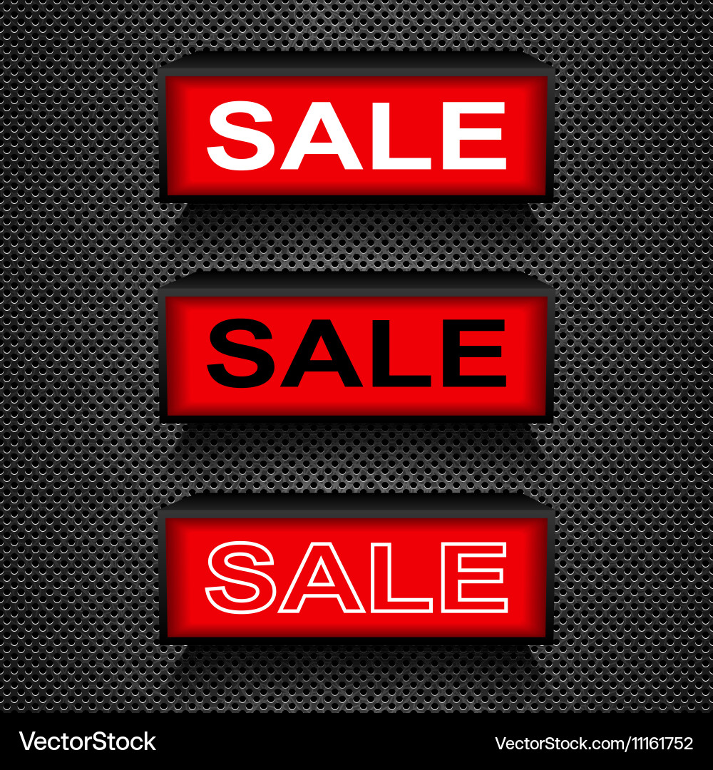 Discount warning messages sale grid Royalty Free Vector