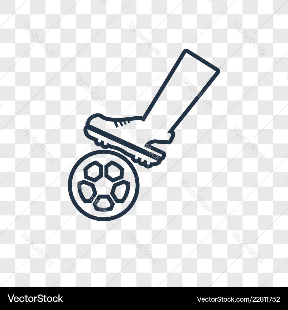 Football concept linear icon isolated Royalty Free Vector