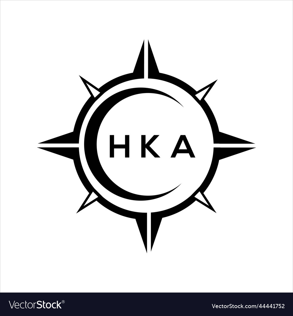 Hka abstract technology circle setting logo Vector Image