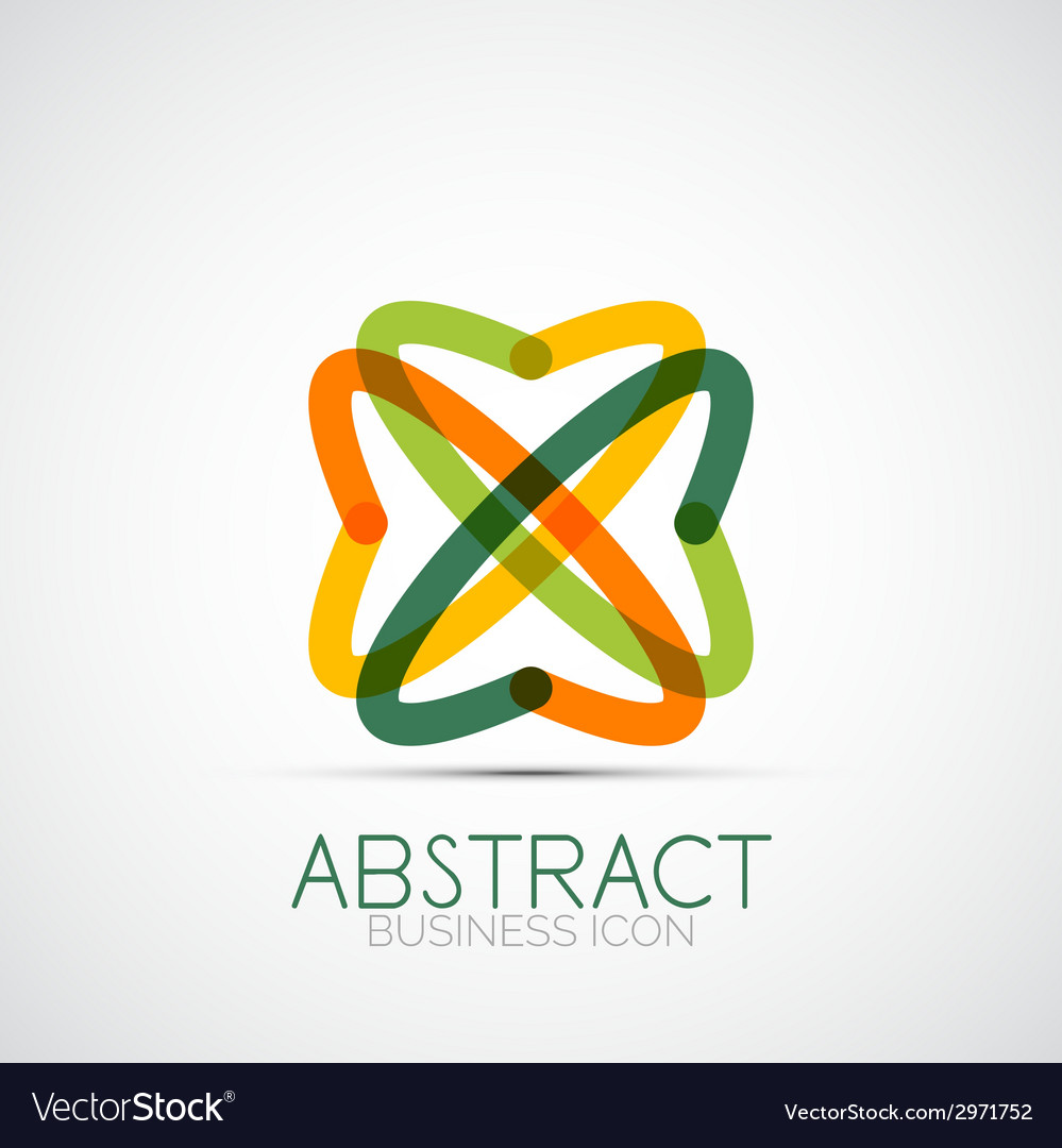 Line design loop logo Royalty Free Vector Image