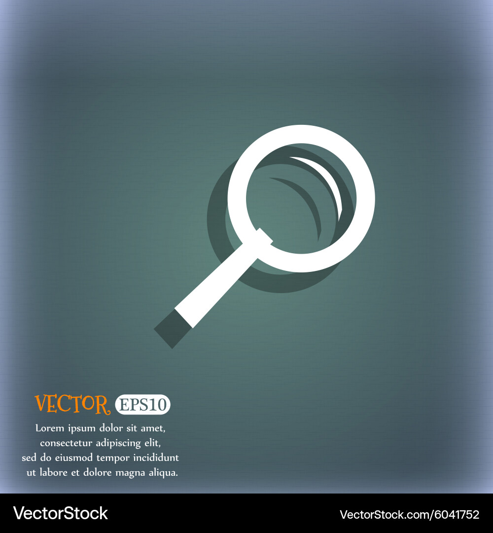 Magnifier glass sign icon zoom tool button Vector Image