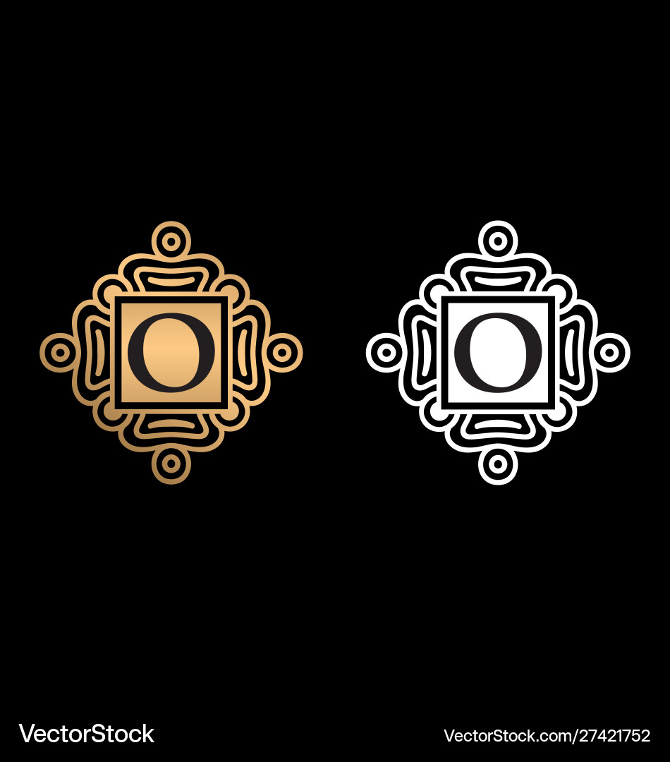 O letter logo monogram logo letter Royalty Free Vector Image