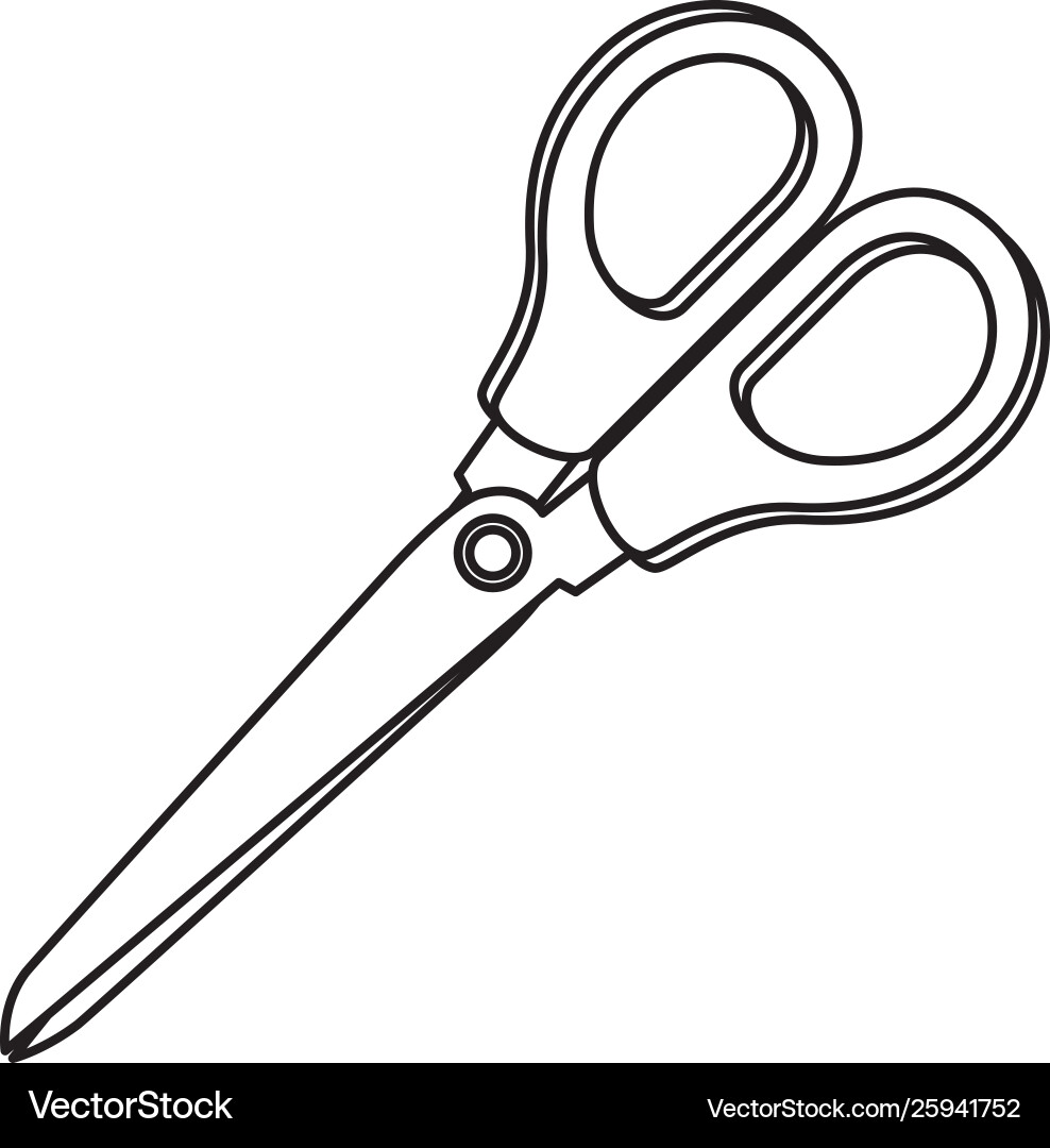 Scissors cut school supply icon Royalty Free Vector Image