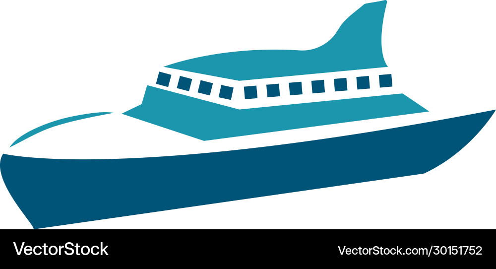 Ship graphic design template isolated Royalty Free Vector