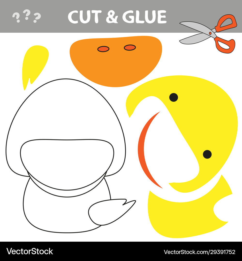 Use scissors and glue restore picture Royalty Free Vector