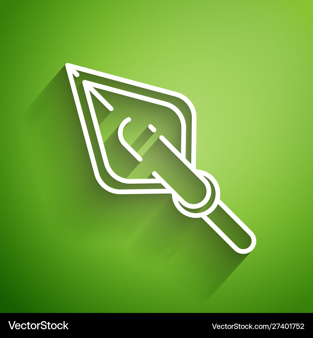 White line hipster arrow tip icon isolated Vector Image