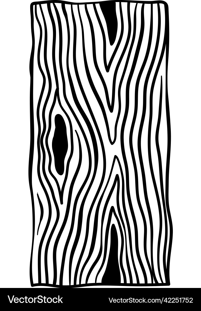 Wood board outline icon design Royalty Free Vector Image