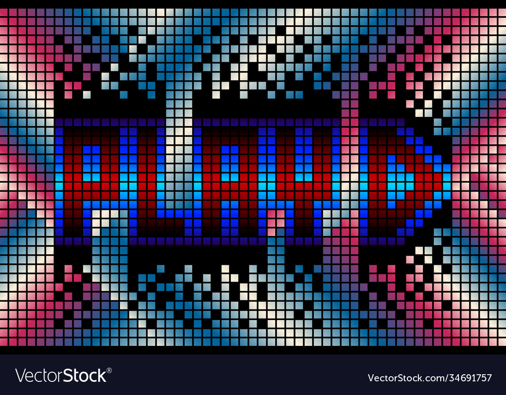 Background pixel play gradient Royalty Free Vector Image