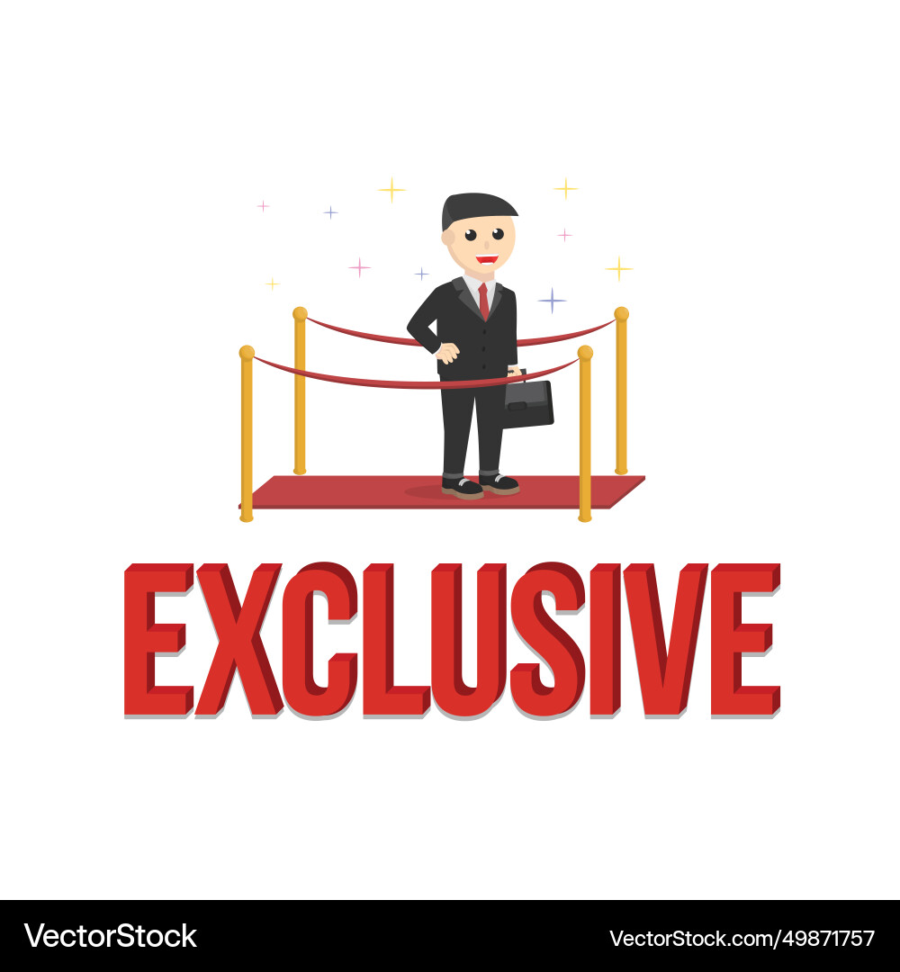 Business exclusive design character on white Vector Image