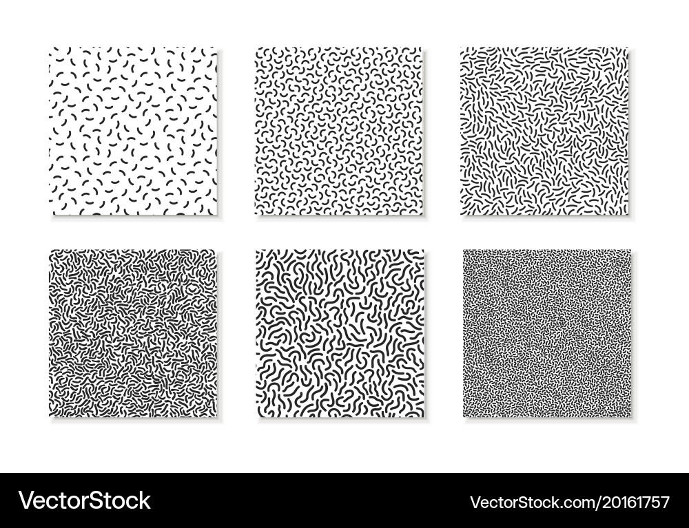 Collection of seamless memphis patterns cards Vector Image