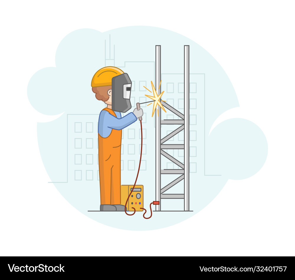 Concept of construction professional worker man Vector Image