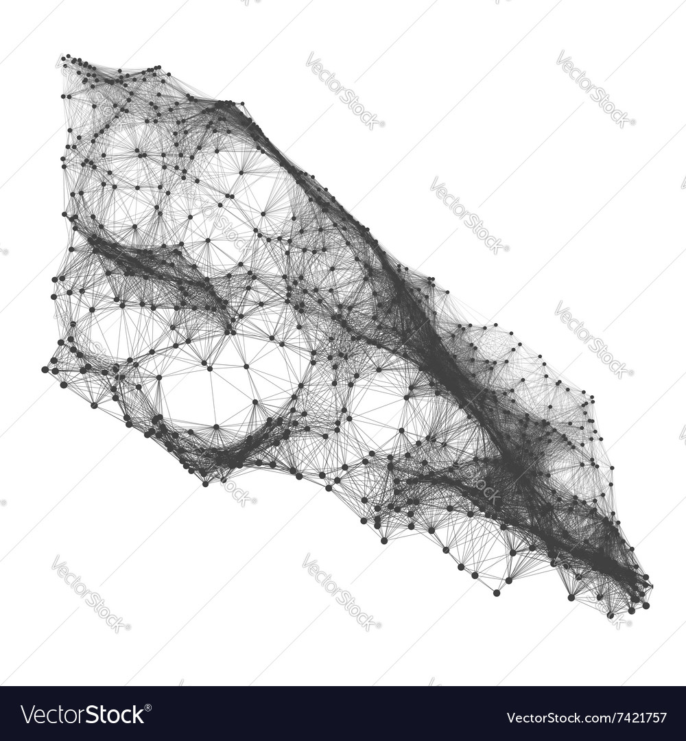 Connection structure wireframe Royalty Free Vector Image