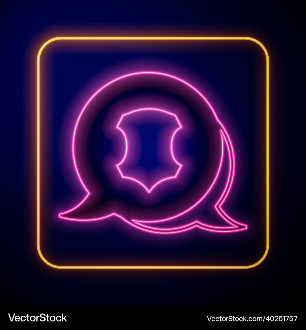Glowing neon leather icon isolated on black Vector Image