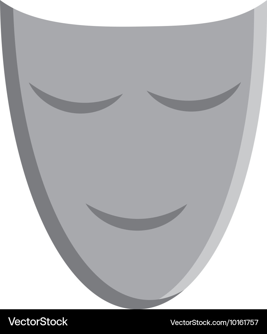 Happy mask face carnival icon graphic Royalty Free Vector